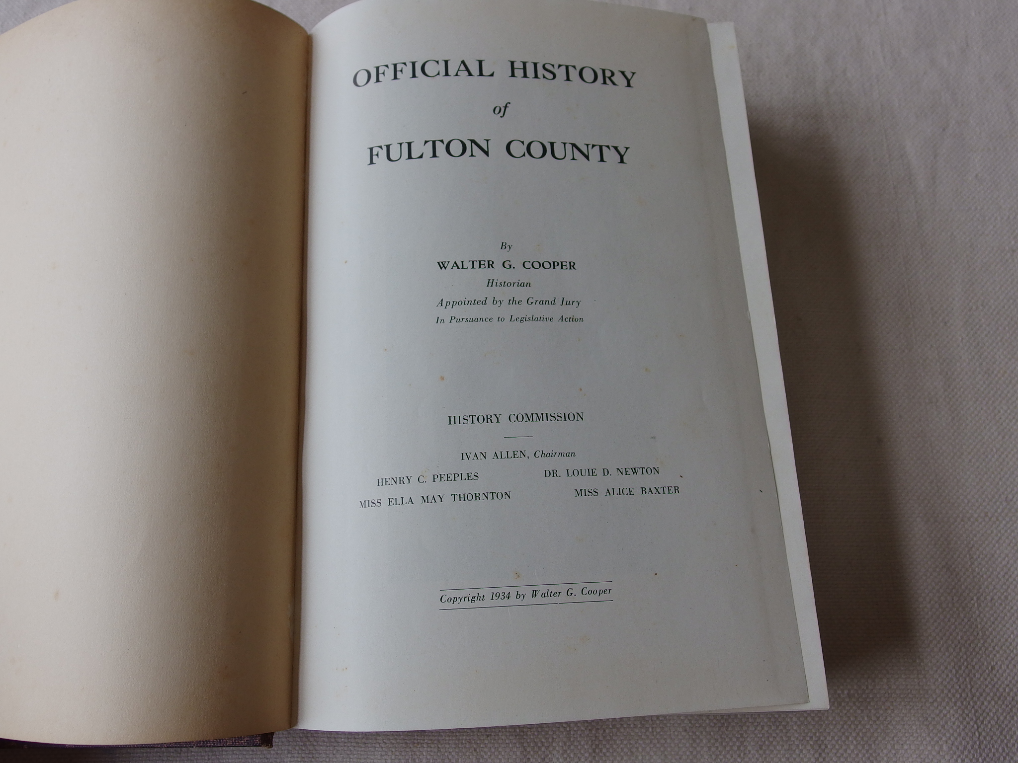 Official History of Fulton County by Walter G Cooper: Very Good ...