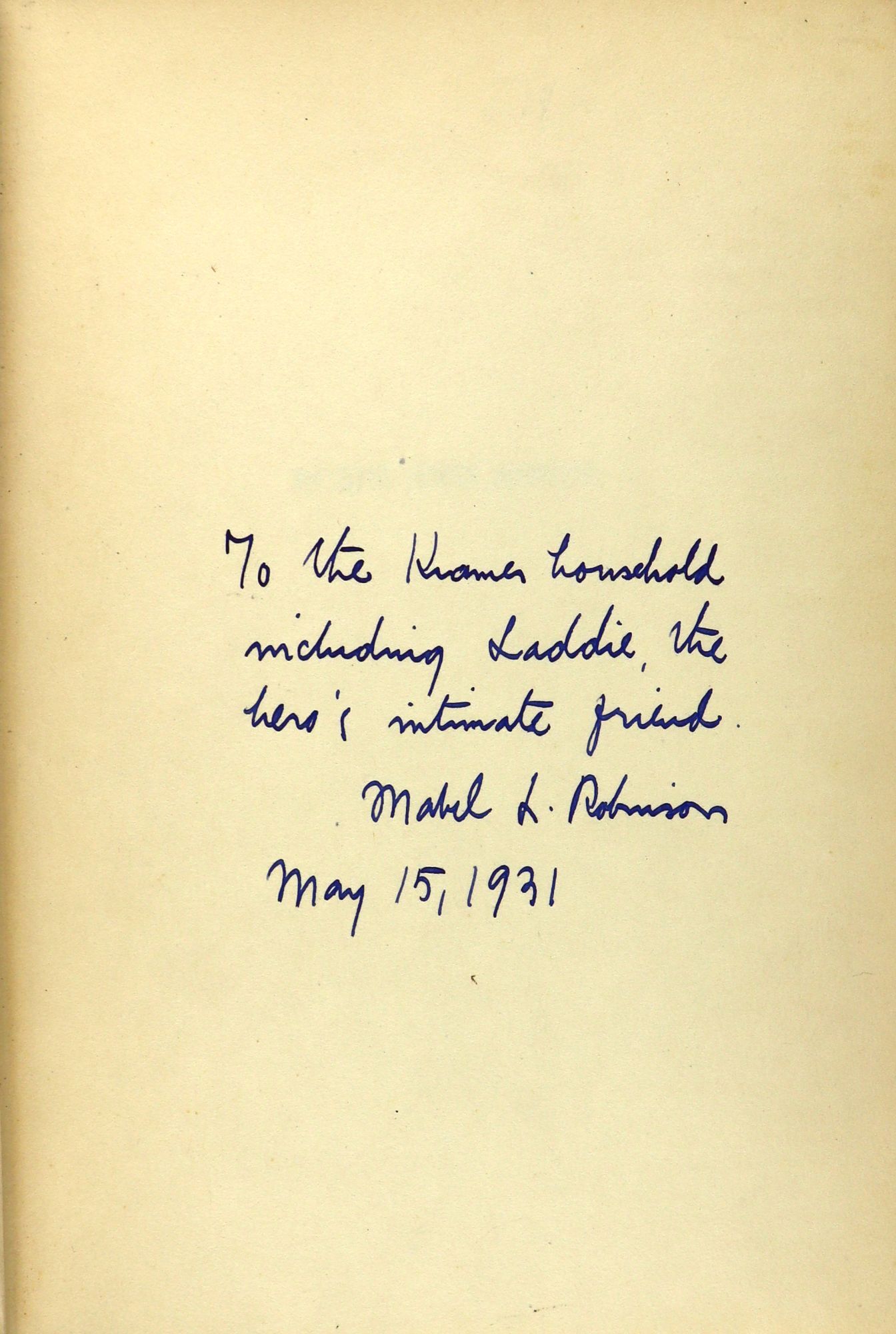 Robin and Angus [Signed and inscribed] by Mabel L. Robinson; Eloise ...