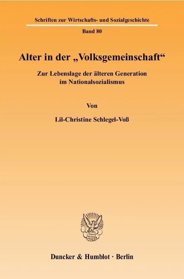 Alter in der »Volksgemeinschaft«. | Zur Lebenslage der älteren ...