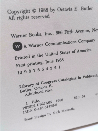 Adulthood Rites: Xenogenesis by Butler, Octavia E.: Fair Hardcover ...