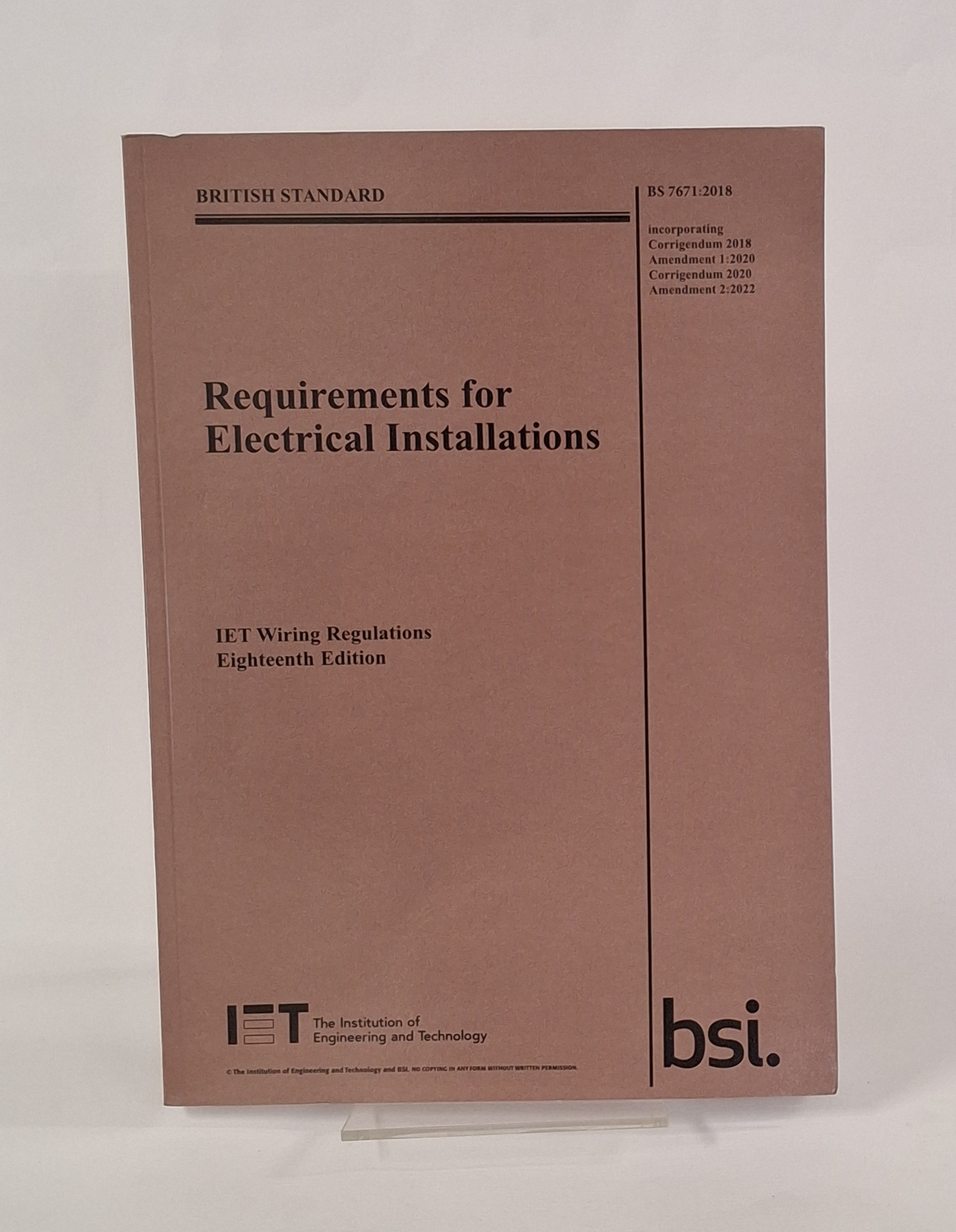 Requirements for Electrical Installations, IET Wiring Regulations ...