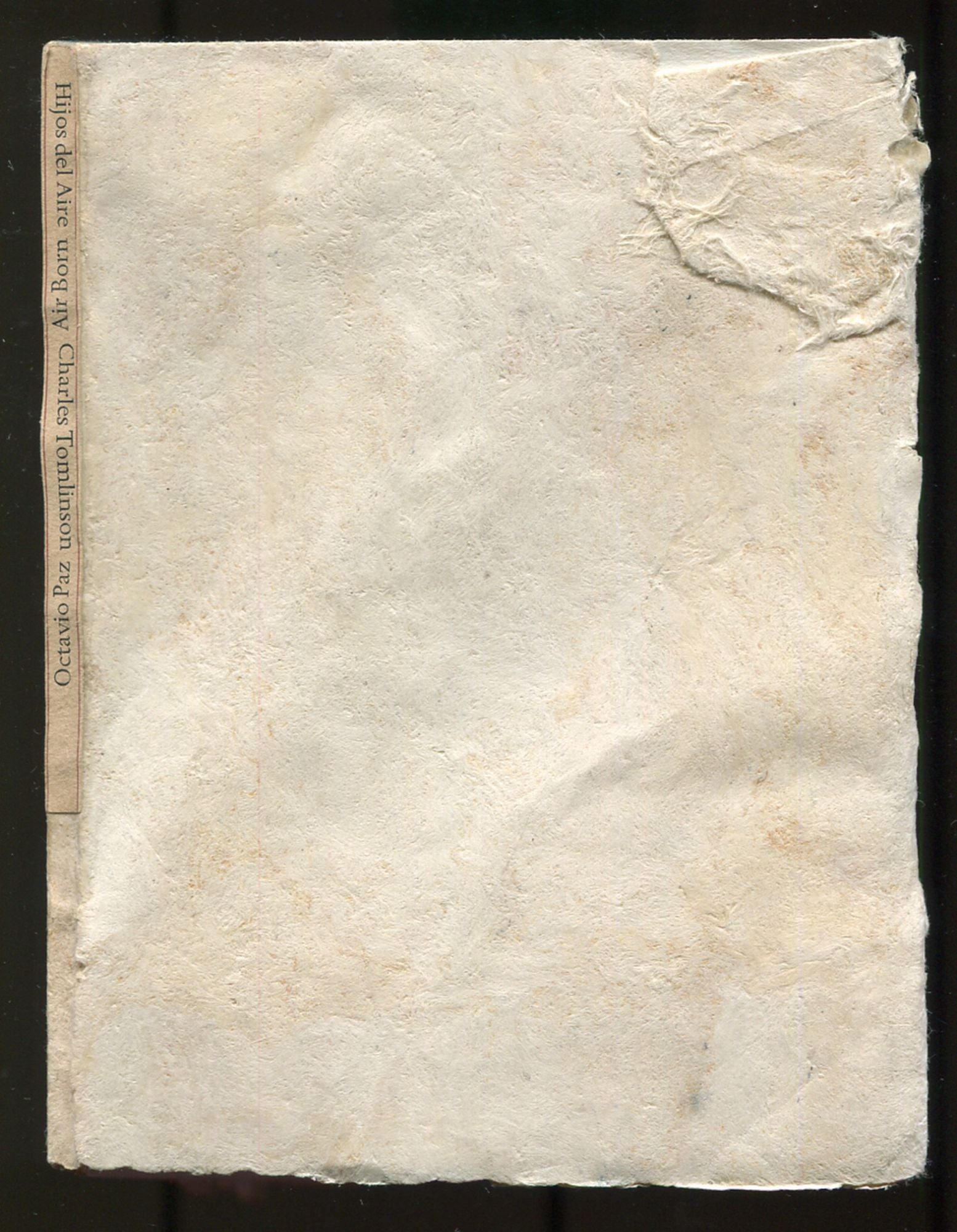 Air Born / Hijos del Aire by PAZ, Octavio and Charles Tomlinson: Very ...