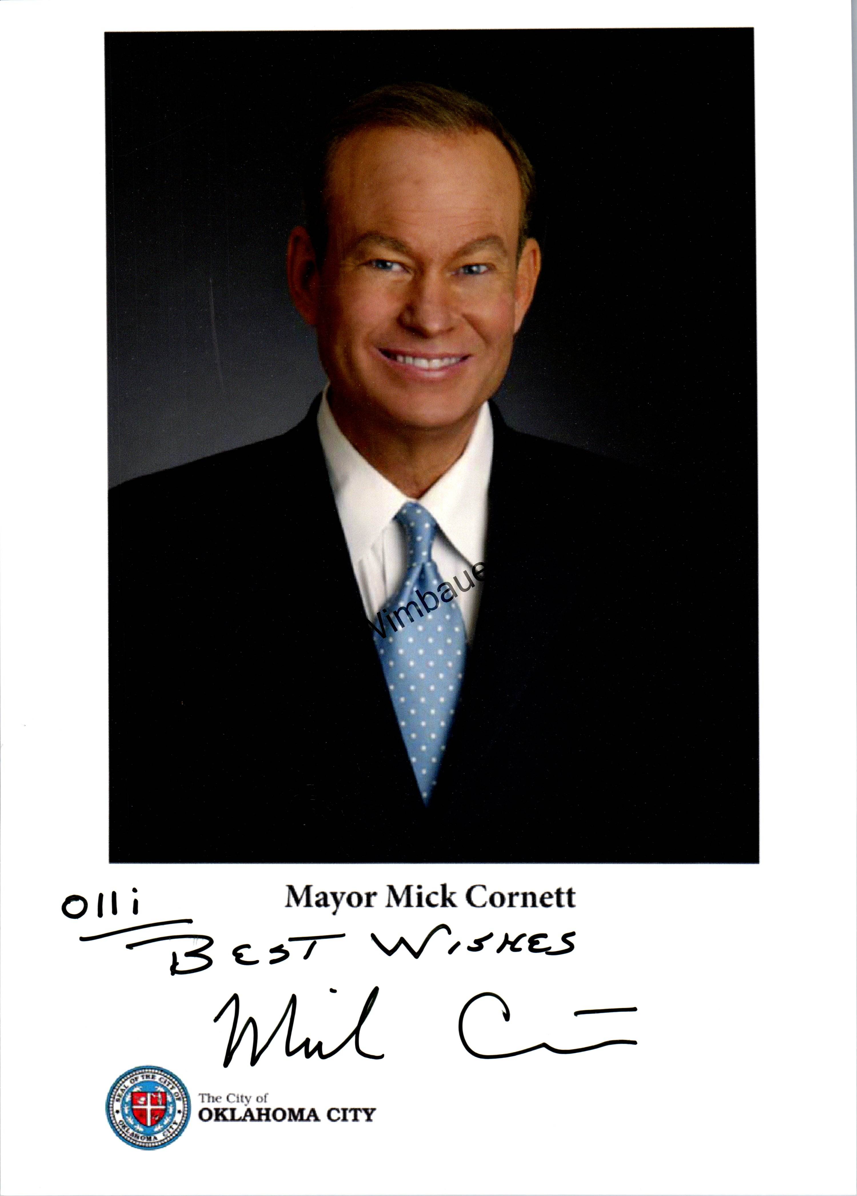 Original Autogramm Mick Cornett Mayor Oklahoma /// Autograph signiert ...