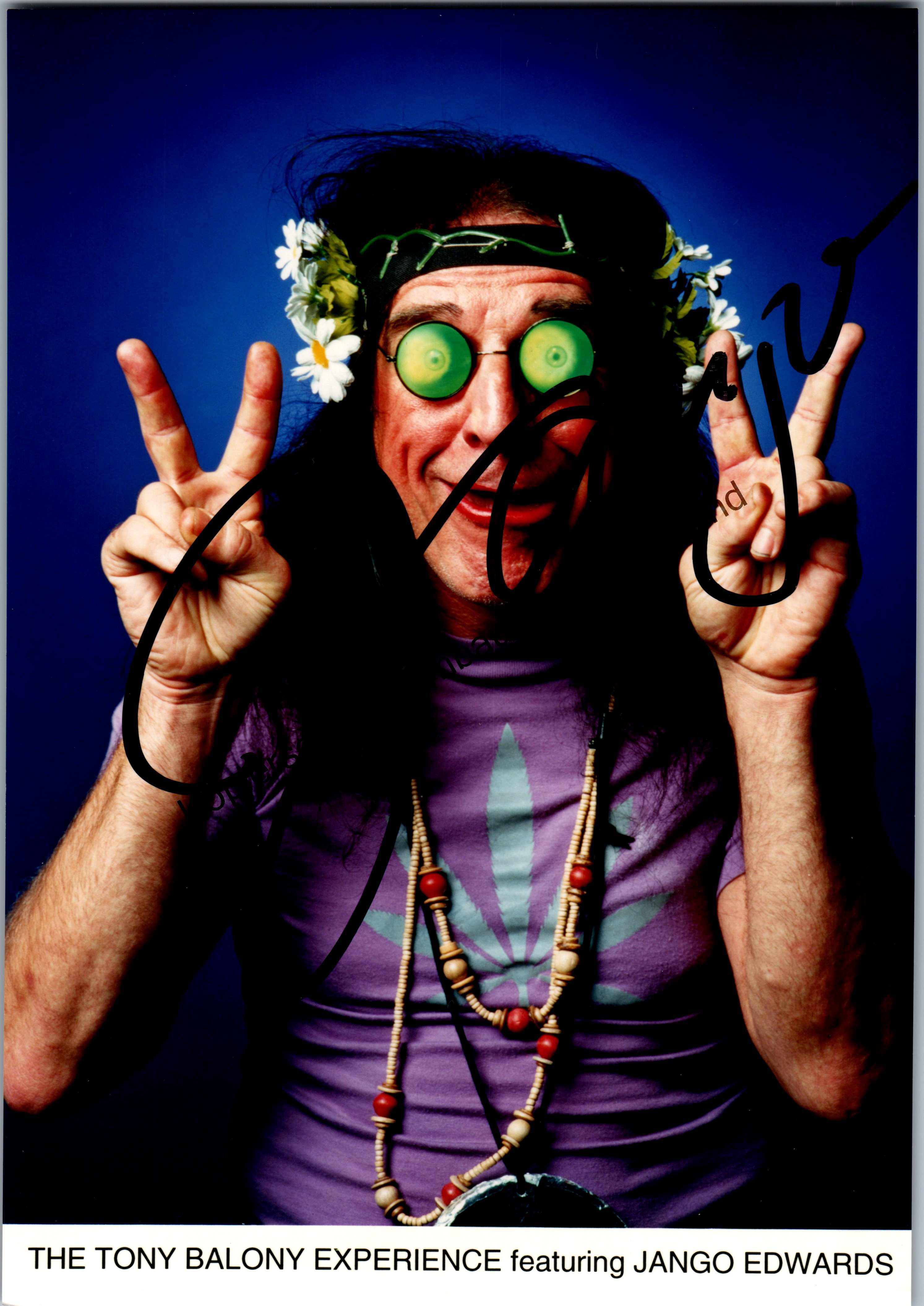 Original Autogramm Jango Edwards (1950-2023) /// Autograph signiert ...