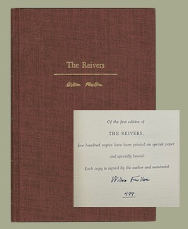 The Reivers: A Reminiscence. by FAULKNER, William.: (1962) First ...