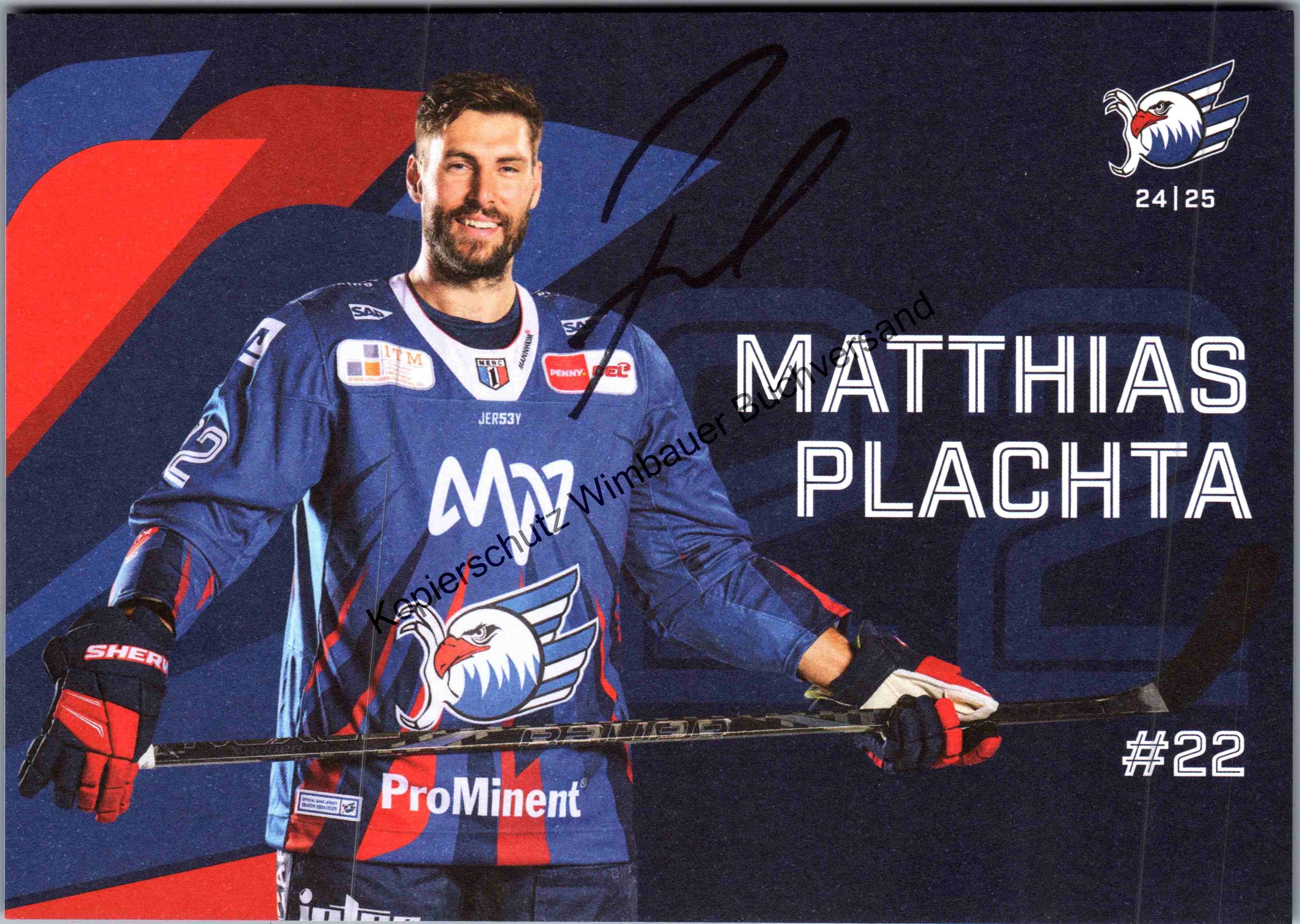 Original Autogramm Matthias Plachta Eishockey Adler Mannheim ...