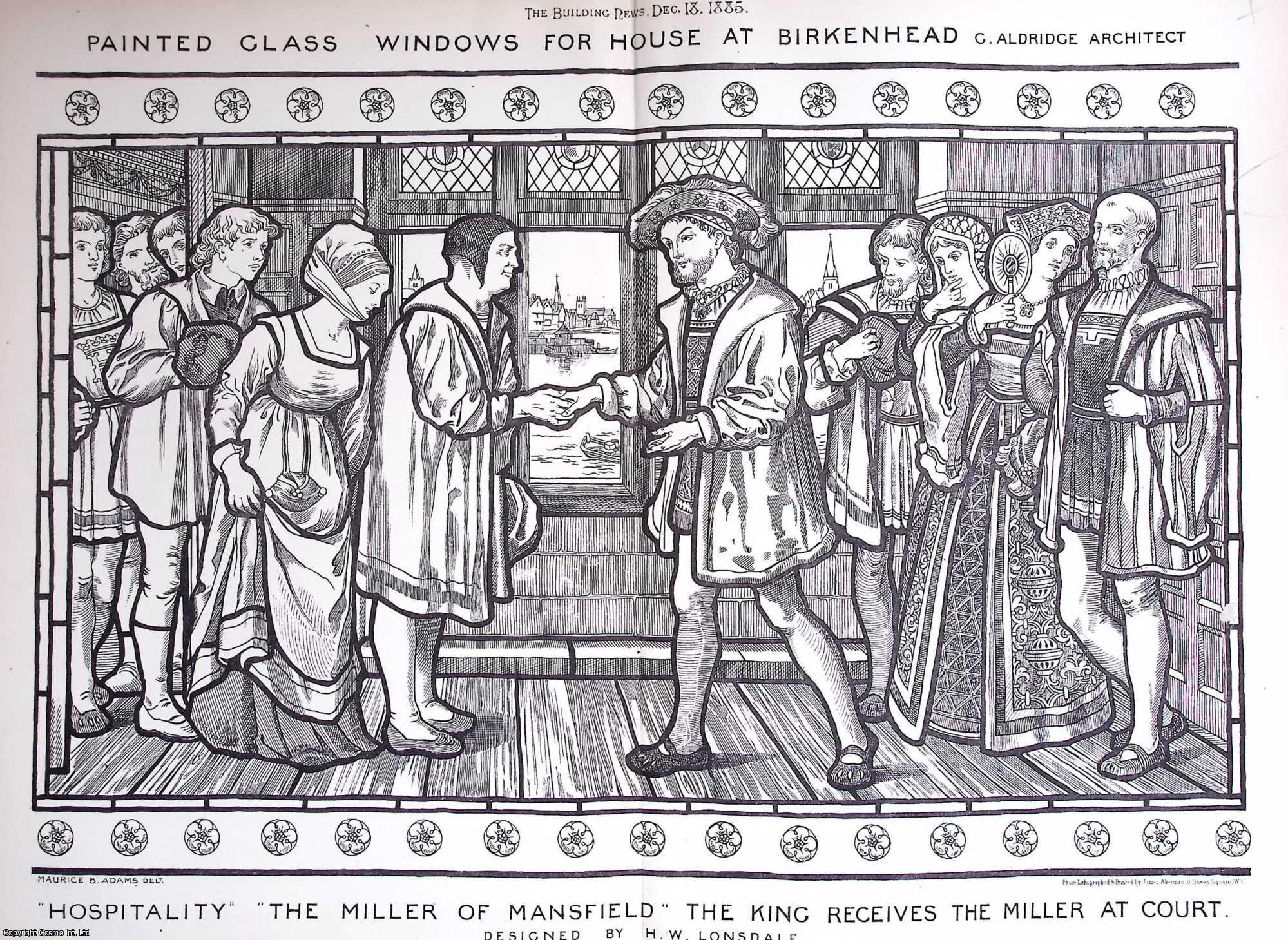 1885 : Birkenhead Glass Windows for A House. Hospitality, The Miller of ...