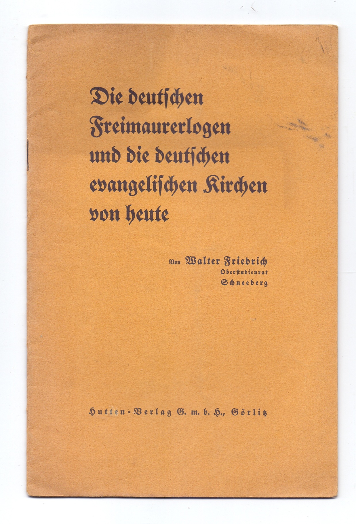 Die deutschen Freimaurerlogen und die deutschen evangelischen Kirchen ...