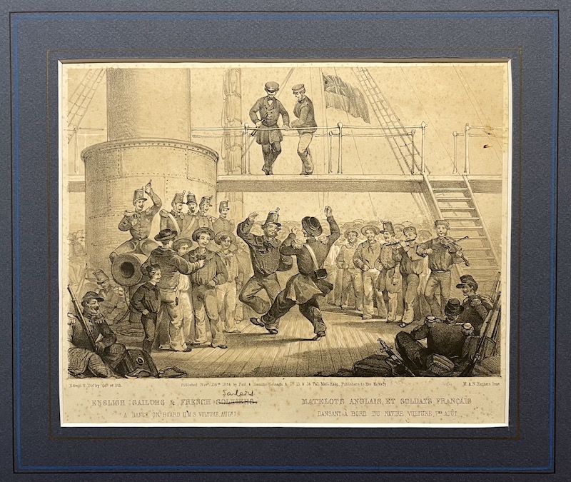 English Sailors & French Soldiers a Dance on Board H.M.S. Vulture ...