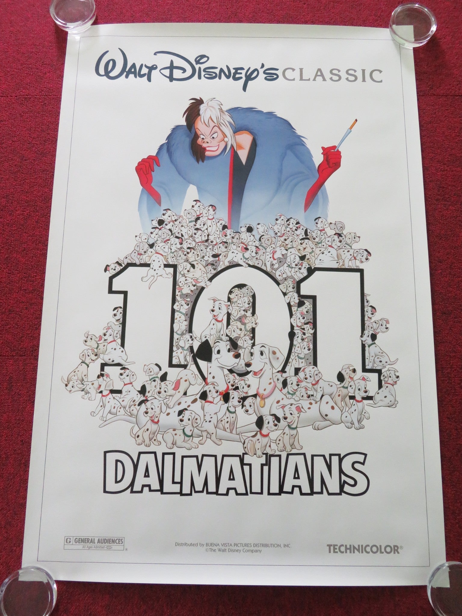 101 DALMATIANS US ONE SHEET ROLLED POSTER DISNEY ROD TAYLOR R1991 by ...