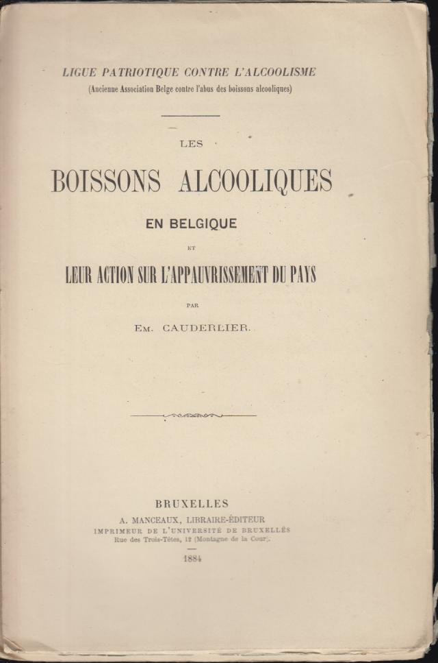 Les boissons alcooliques en Belgique et leur action sur l ...