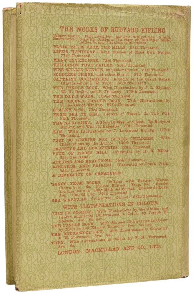 A Diversity of Creatures by KIPLING, [Joseph] Rudyard (1865-1936 ...