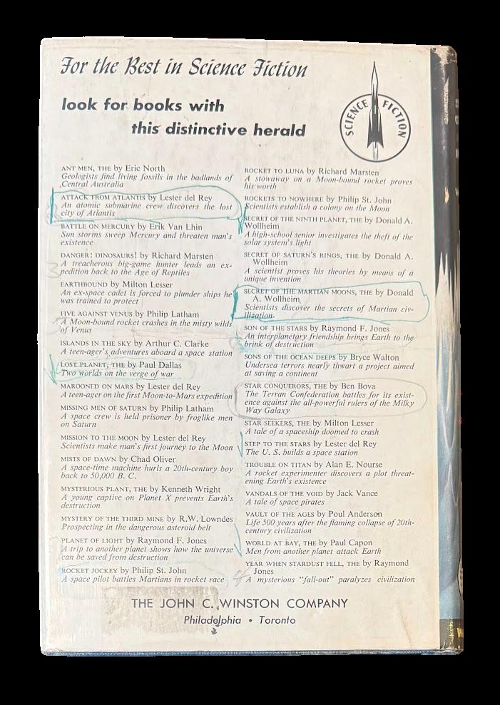 The Secret of the Ninth Planet by [Winston Science Fiction] Wollheim ...