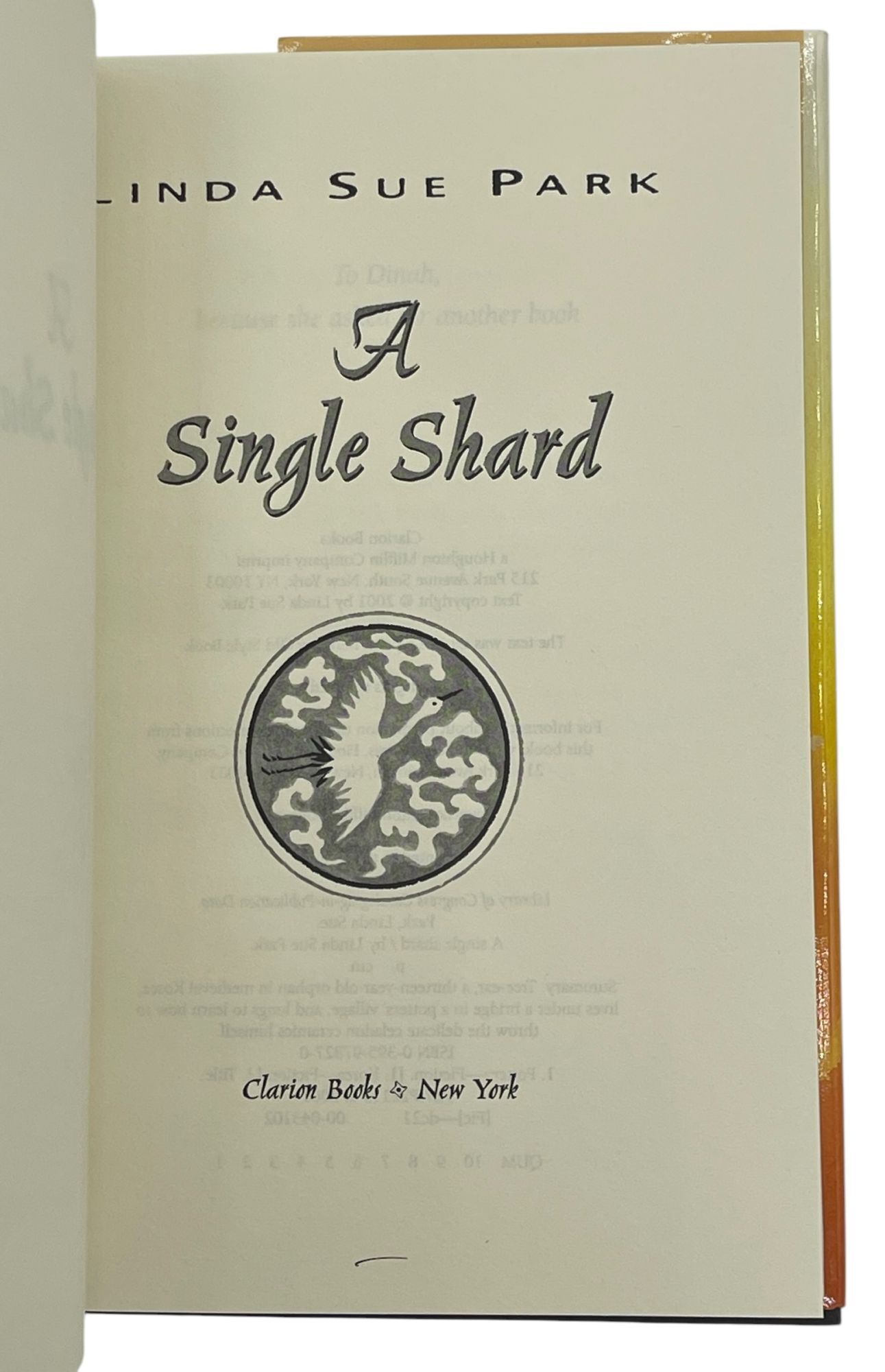 A Single Shard de PARK, Linda Sue: Hardcover (2001) | Caroliniana