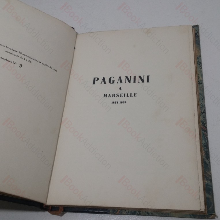 Paganini a Marseille, 1837-1839 von de Miramon Fitz-James, B; de Saint ...