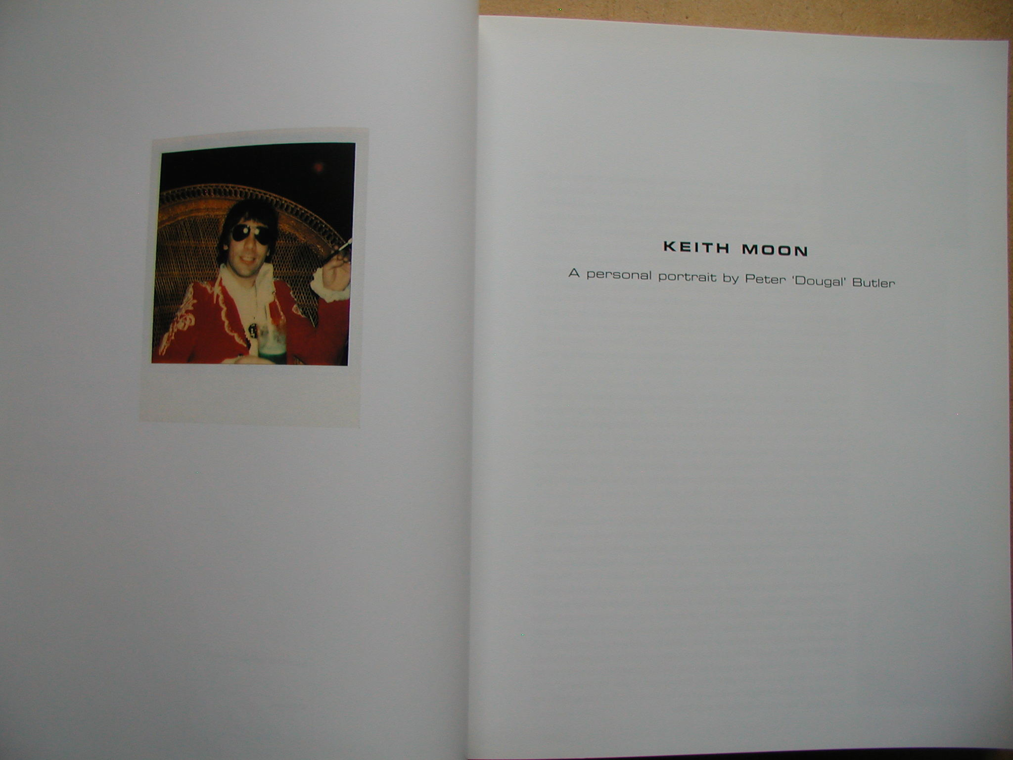 Keith Moon: A Personal Portrait By Peter 'Dougal' Butler. by Butler ...