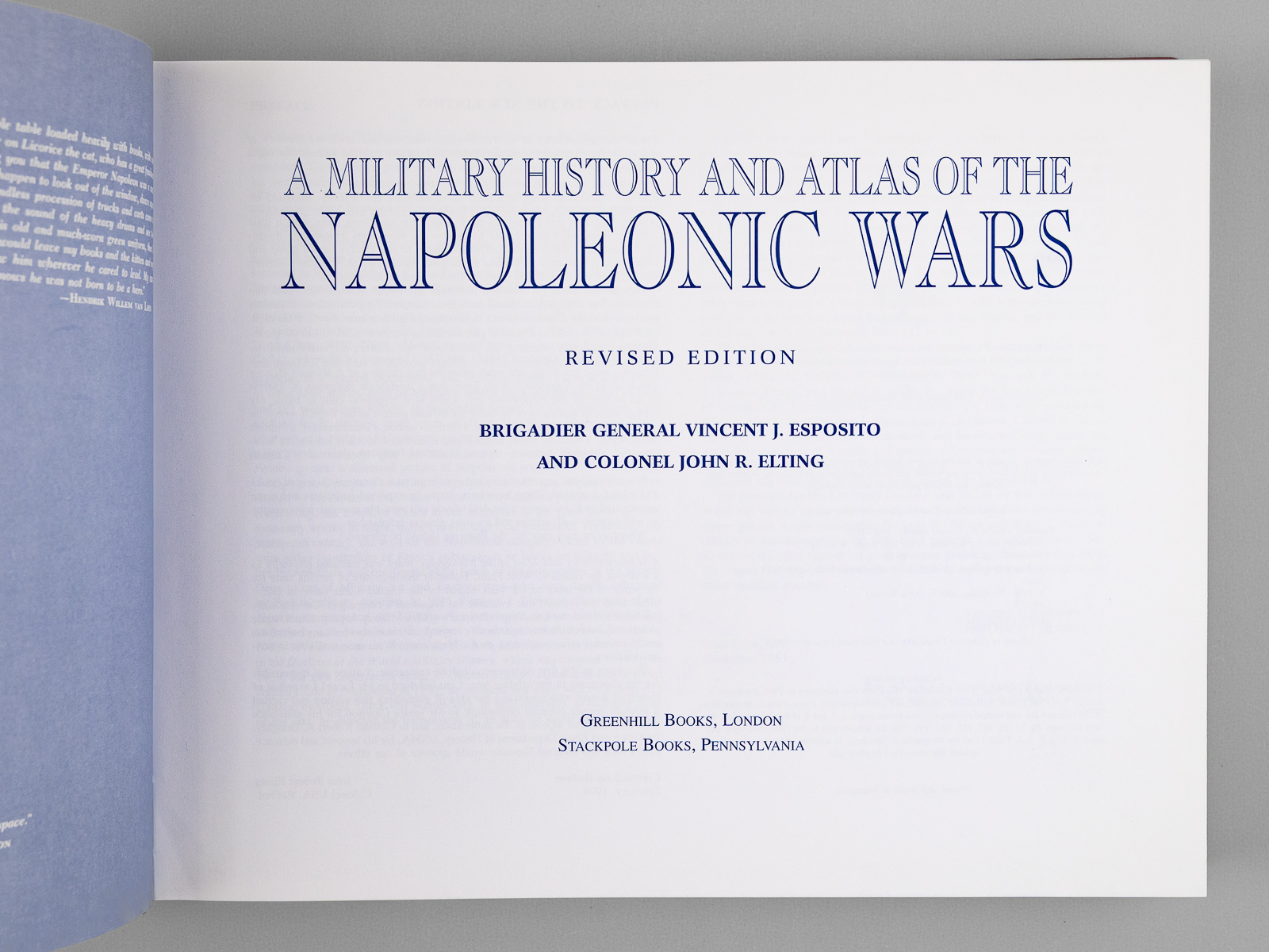 A Military History And Atlas Of The Napoleonic Wars von ESPOSITO ...