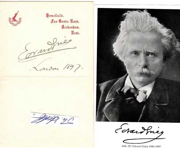 EDVARD GRIEG (1843-1907) norwegischer Pianist und Komponist der ...