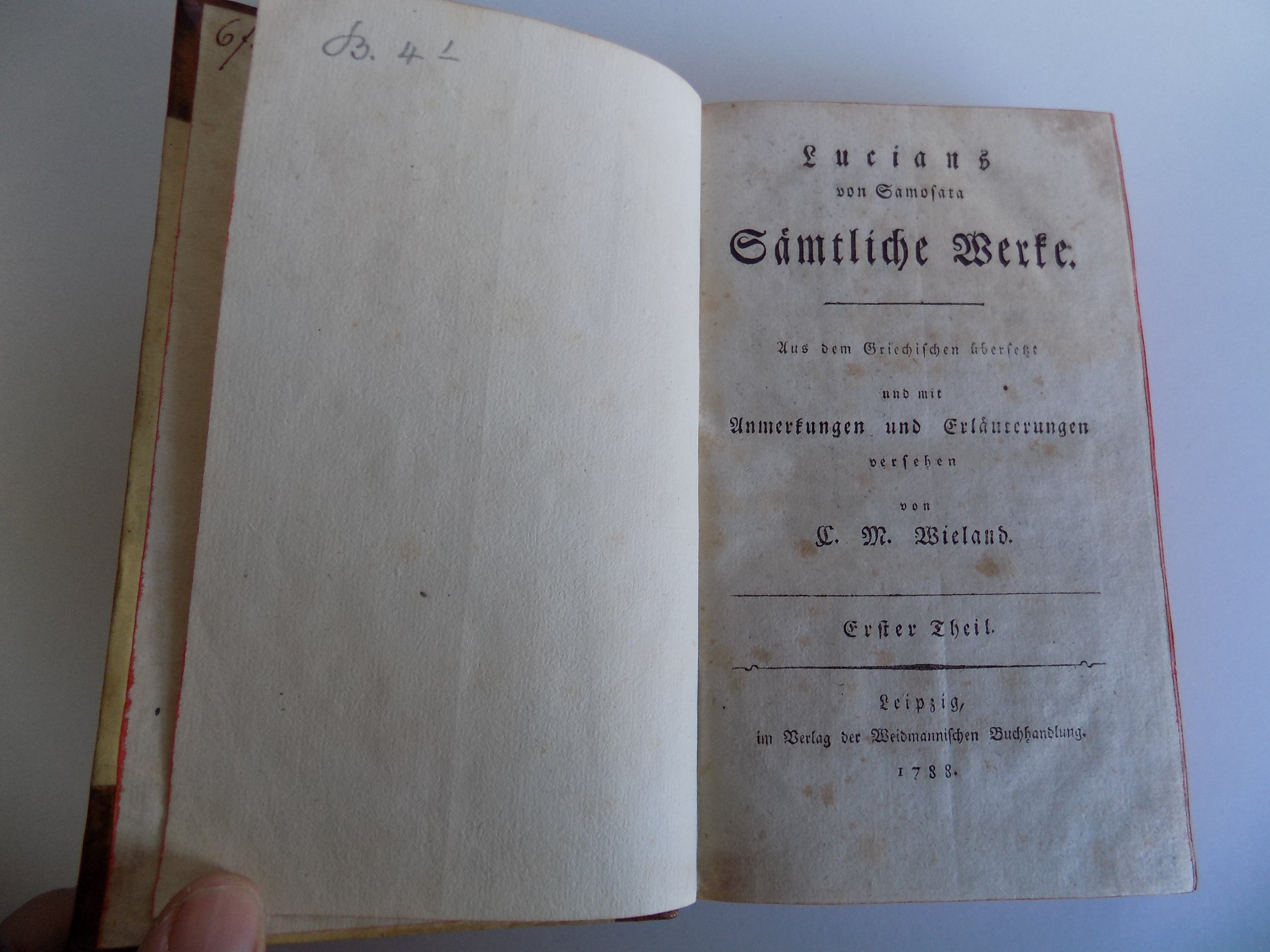 Lucians von Samosata Sämtliche Werke. Aus dem Griechischen übersetzt ...