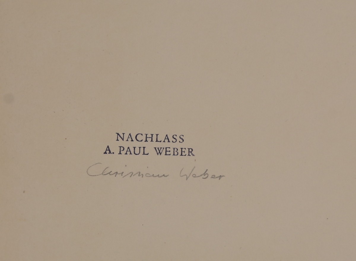Fuchs und Dachs, sitzend. Lithographie mit Plattensignatur. Rückseitig ...