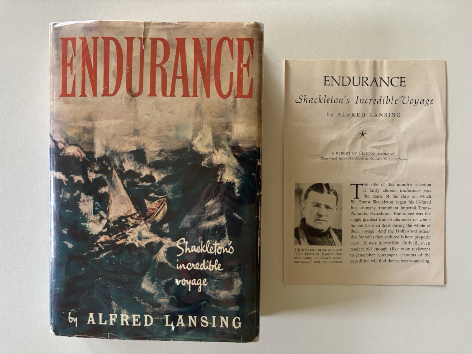 Endurance: Shackleton's Incredible Voyage by Alfred Lansing: Very Good ...