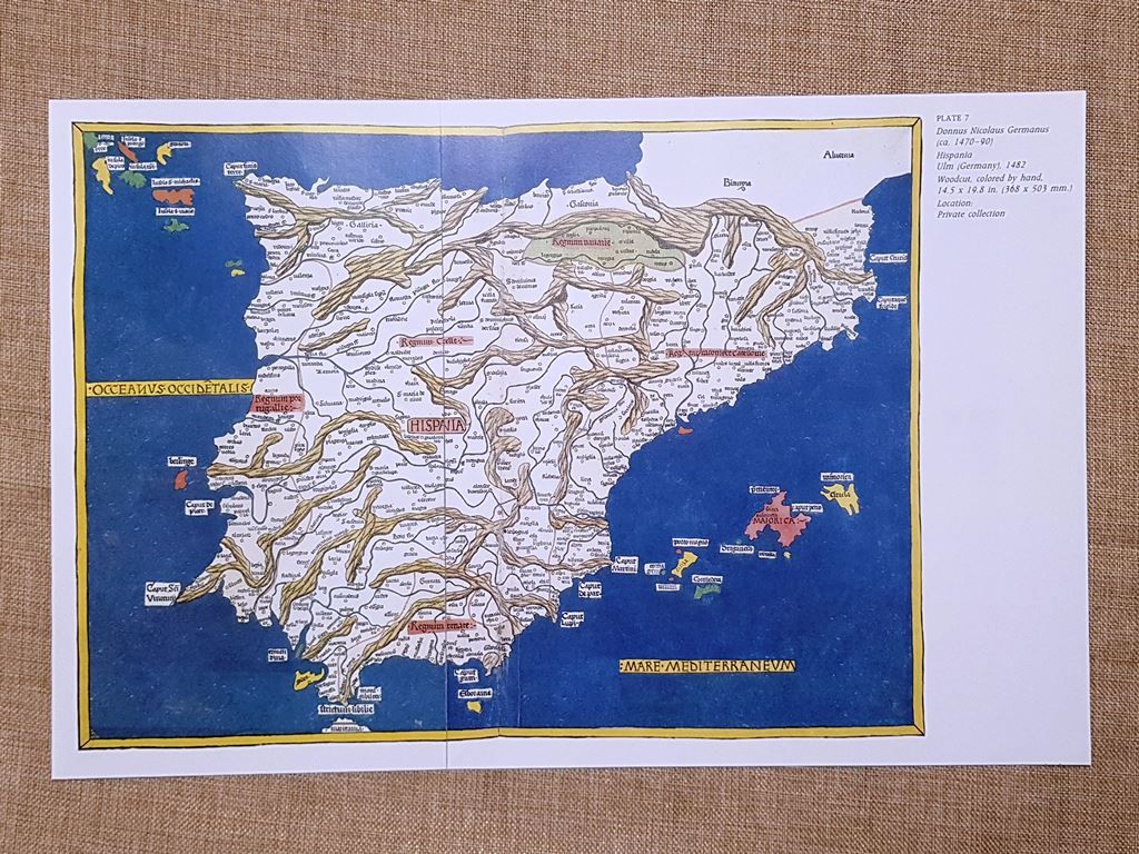 Carta geografica o Mappa Spagna Donnus Nicolaus Germanus 1482 Stampa ...