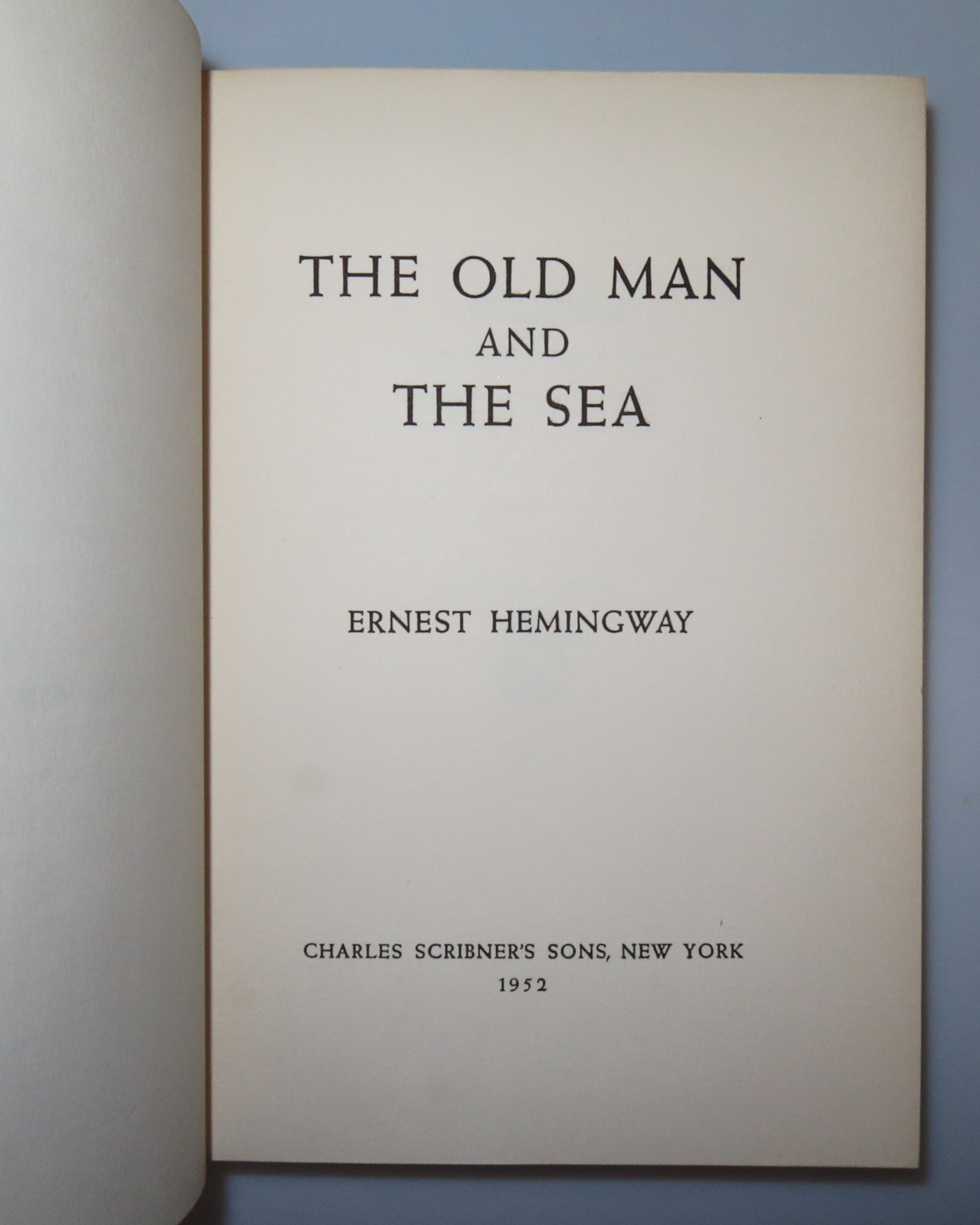 The Old Man and the Sea by Ernest Hemingway: Hardcover (1952) First ...
