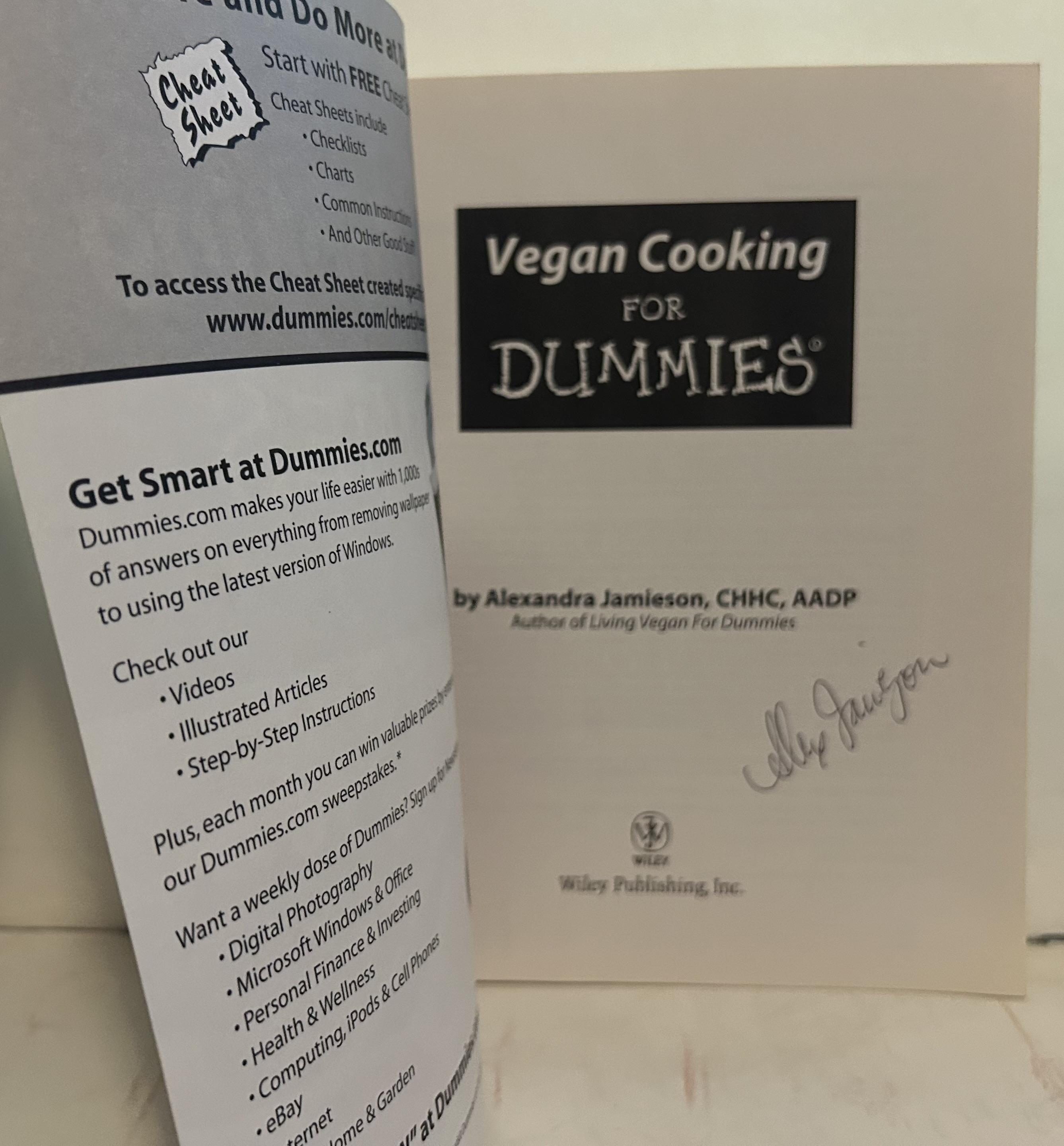 Vegan Cooking For Dummies de Alexandra Jamieson: Very Good Original ...