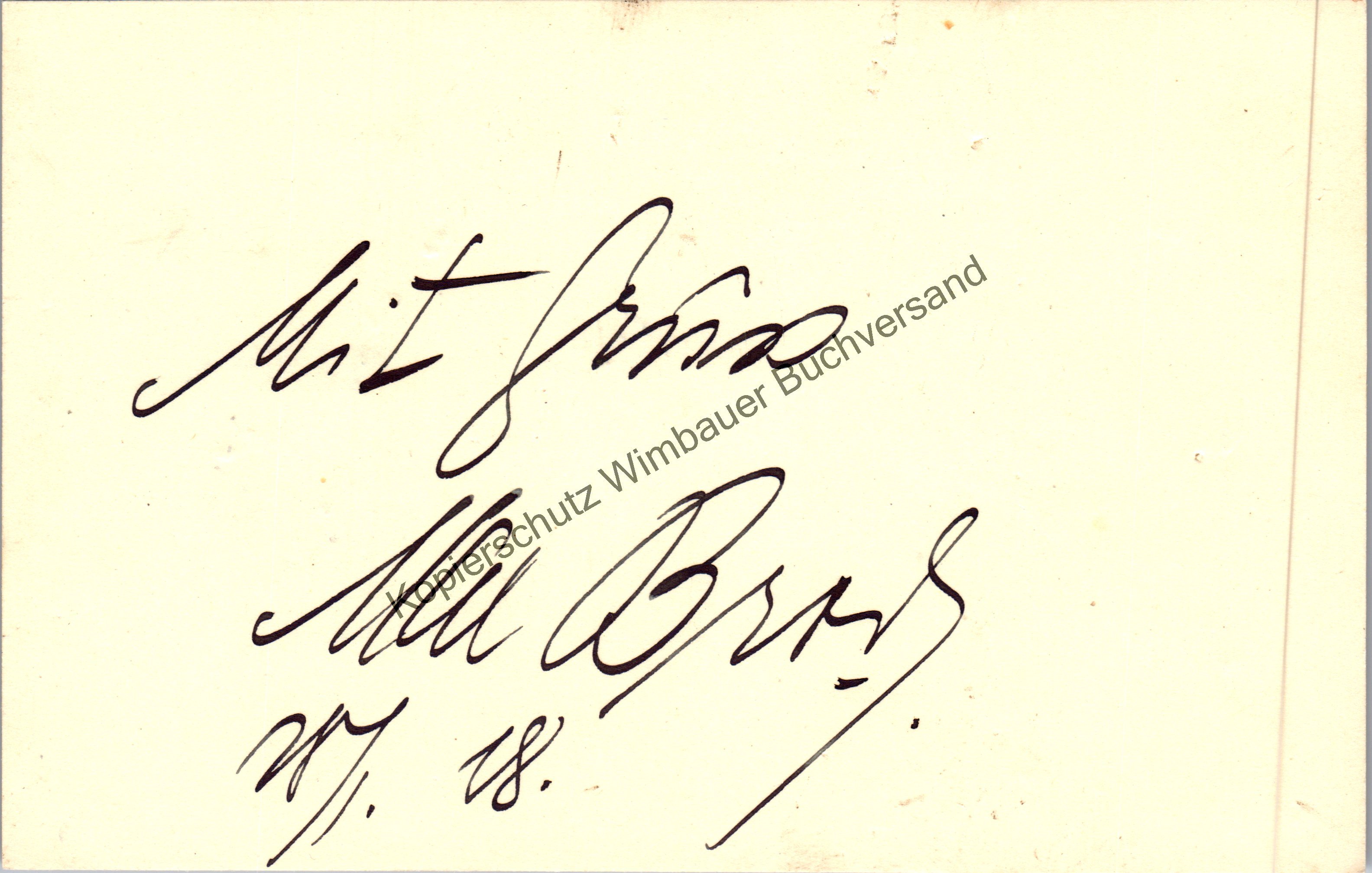 Original Autogramm Max Brod (1880-1959) /// Autograph signiert signed ...