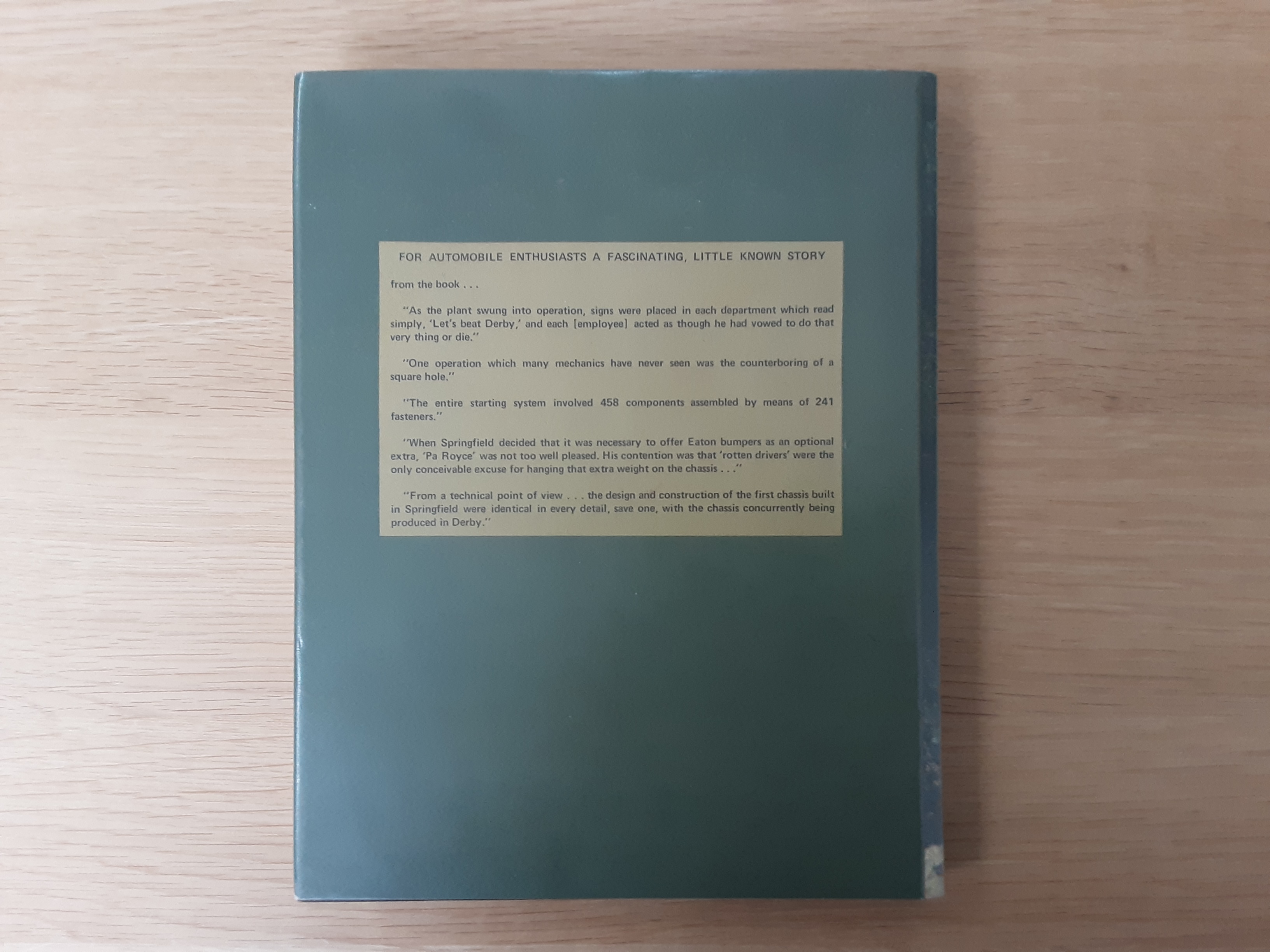 The American Rolls-Royce : A Comprehensive History of Rolls-Royce of ...