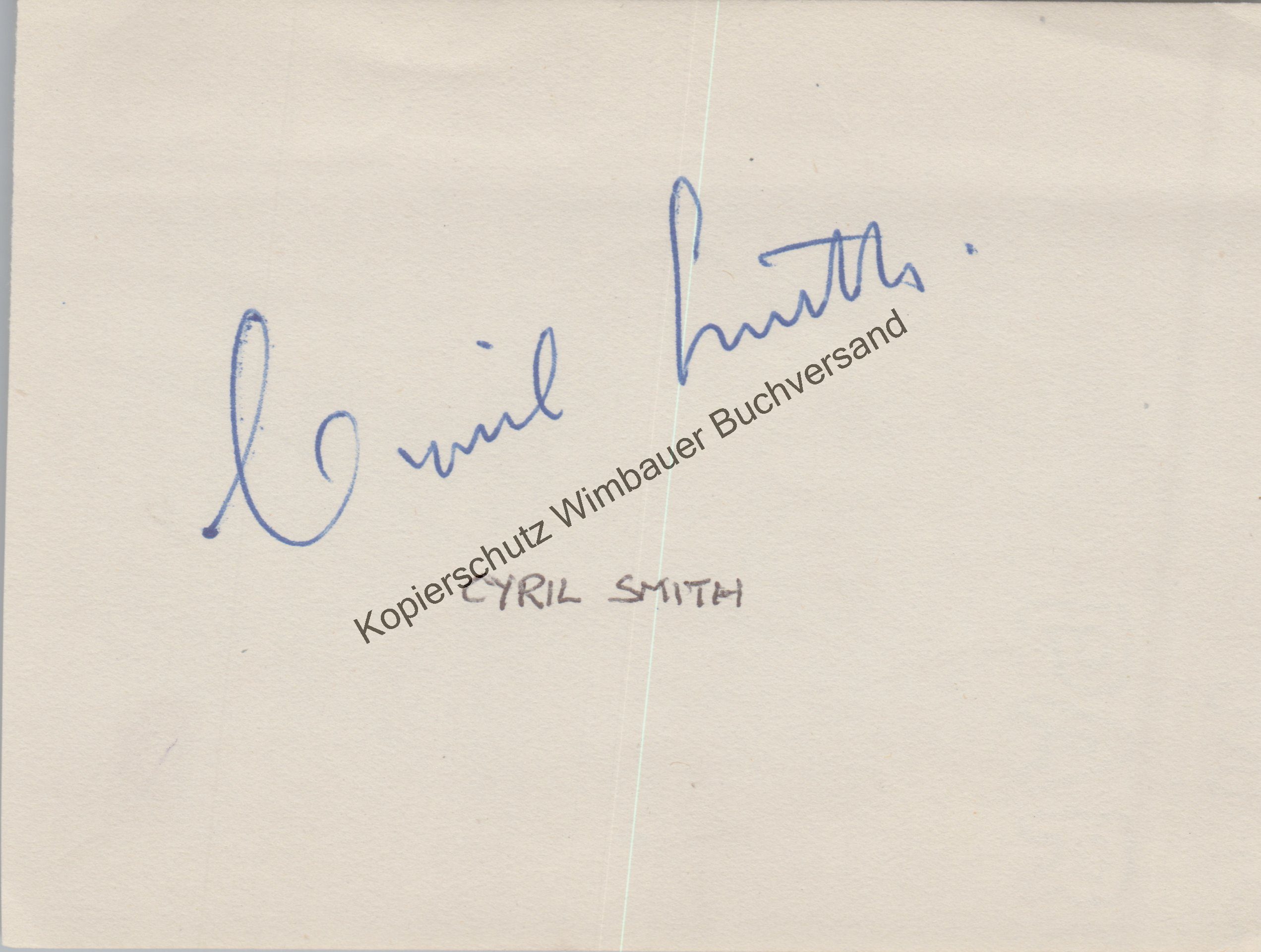 Original Autogramm Cyril Smith (1909-1974) /// Autograph signiert ...