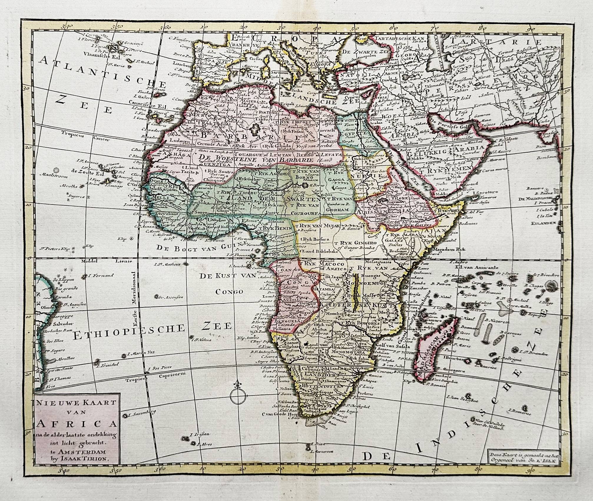 "Nieuwe Kaart van Africa" - Afrika Africa Afrique continent Kontinent ...