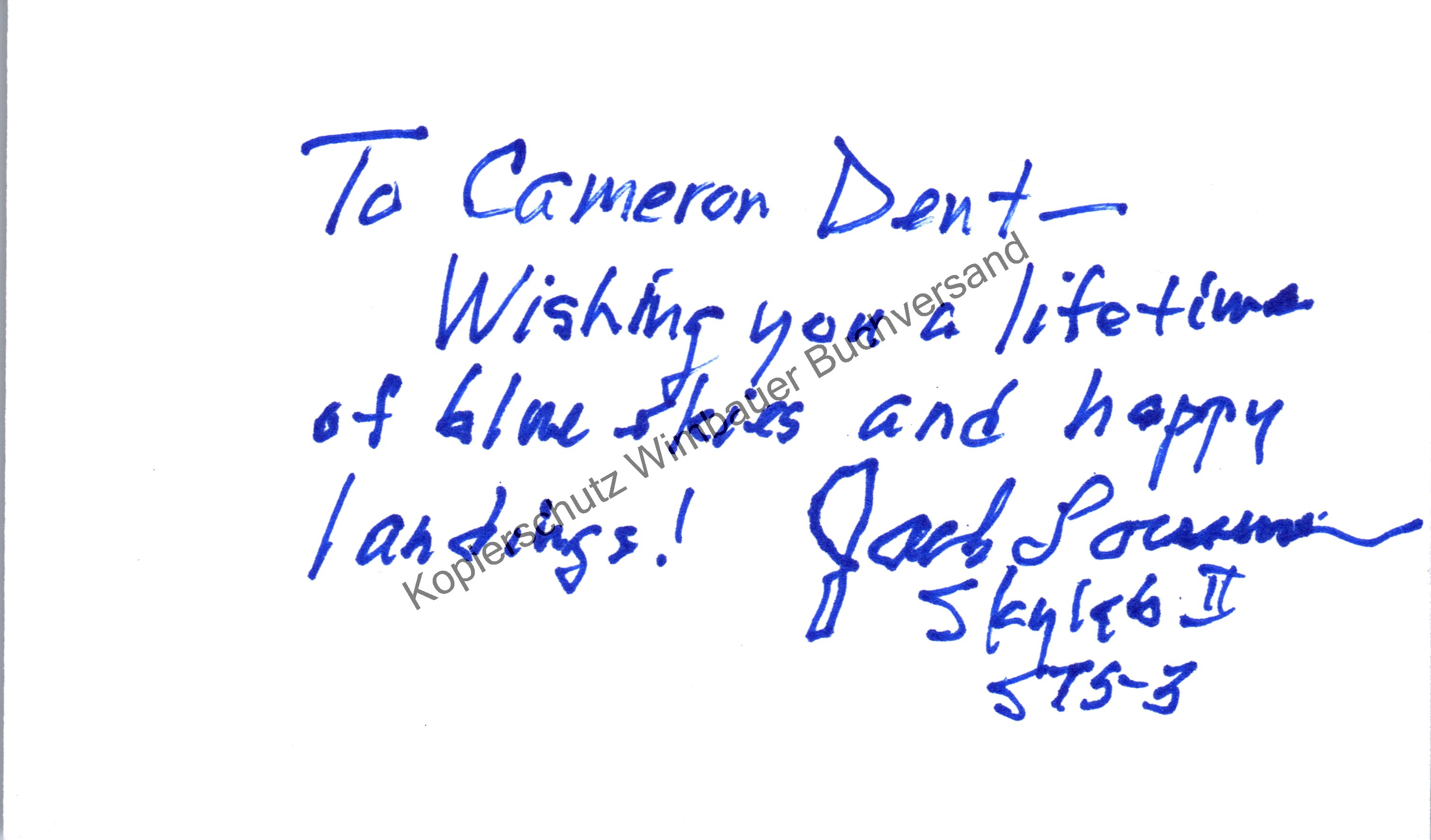 Original Autograph Jack Lousma Astronaut // Autogramm Autograph ...