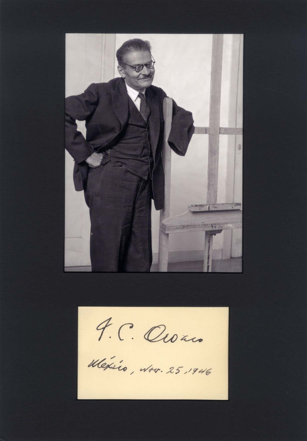 José Clemente Orozco Autograph | signed cards / album pages by Jose ...