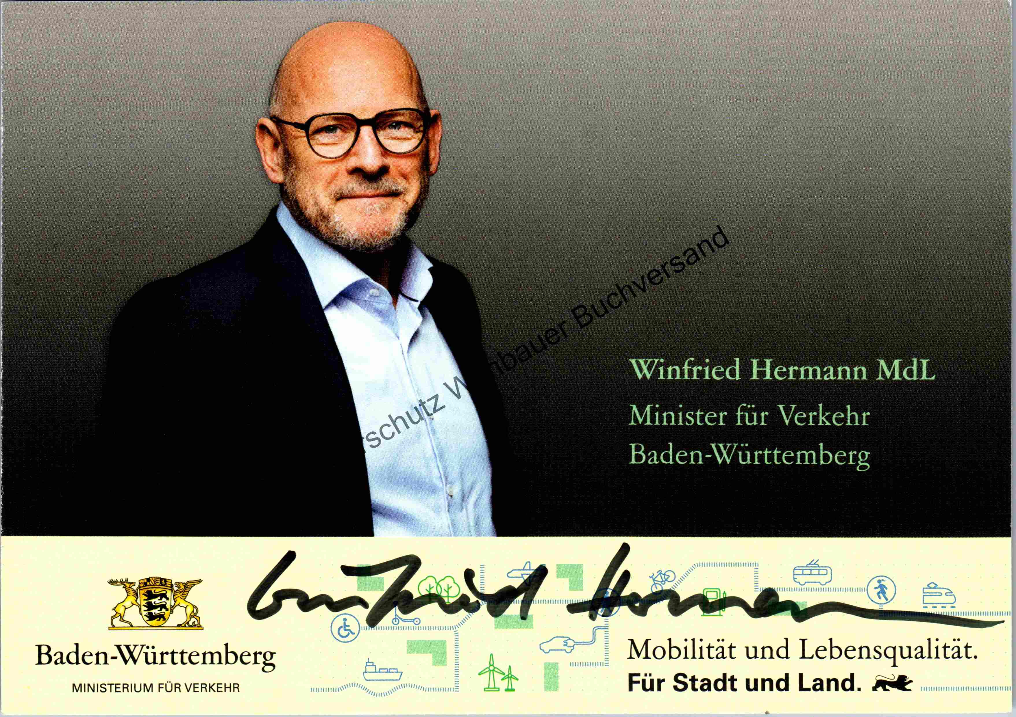 Original Autogramm Winfried Hermann Baden-Württemberg Minister für ...