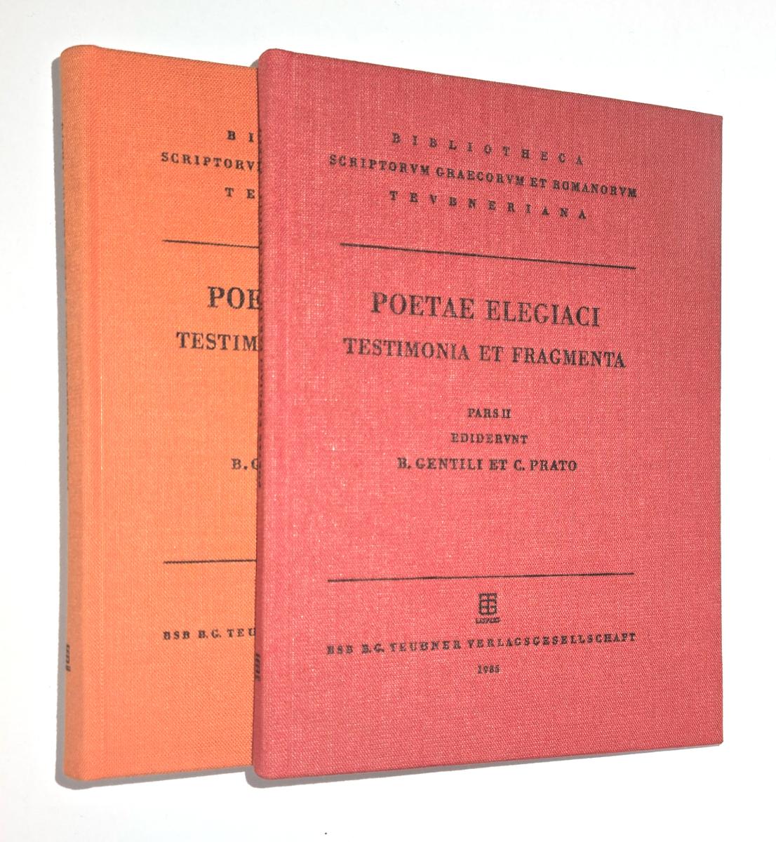 Poetarum elegiacorum testimonia et fragmenta. Ediderunt B. Gentili et C ...