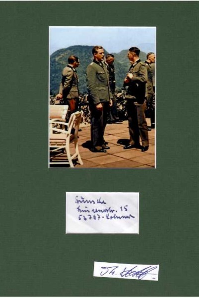 OTTO GÜNSCHE (1917-2003) deutscher SS-Hauptsturmführer und persönlicher ...