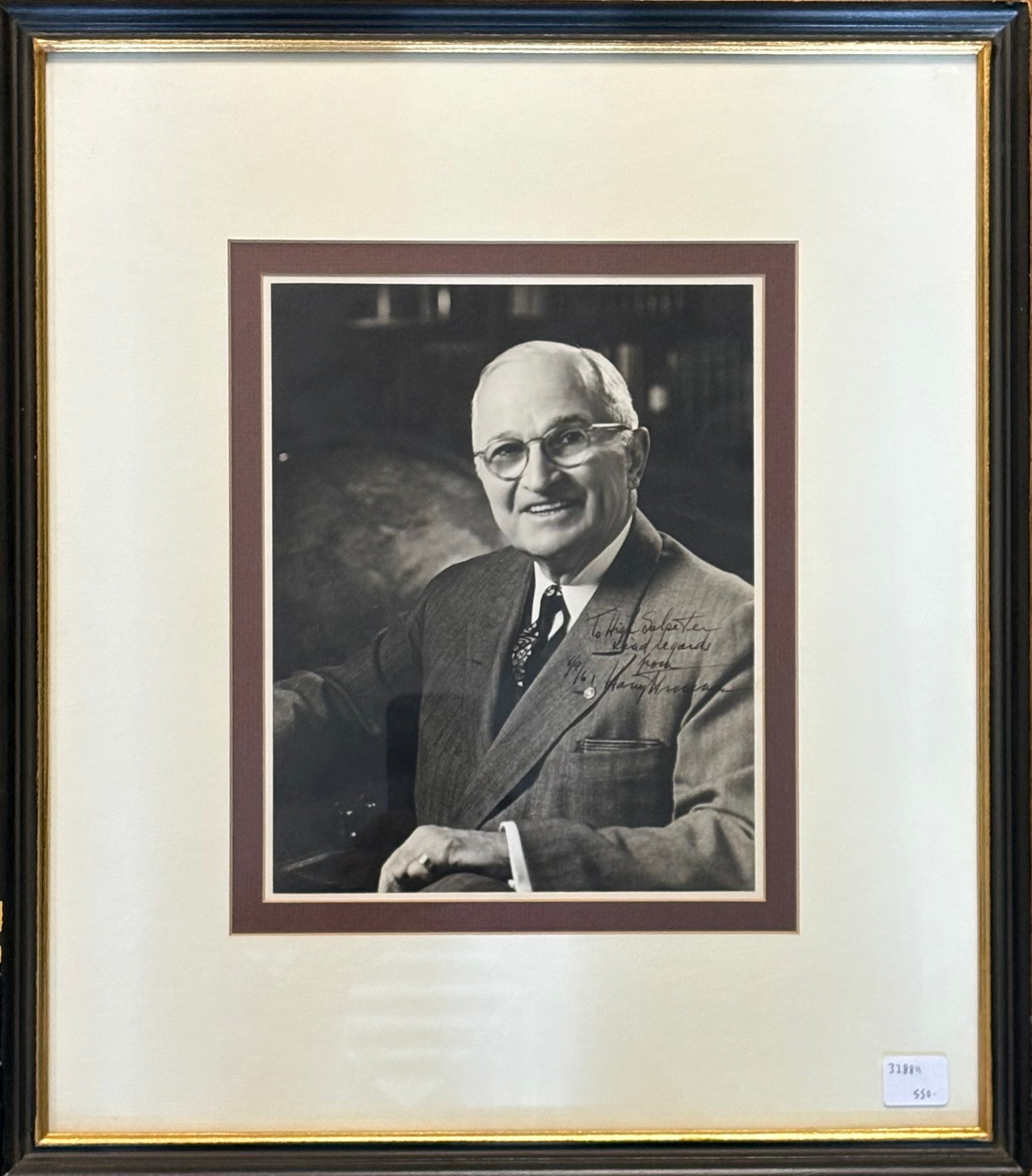 Signed Photograph of President Harry S. Truman by TRUMAN, Harry S (1884 ...