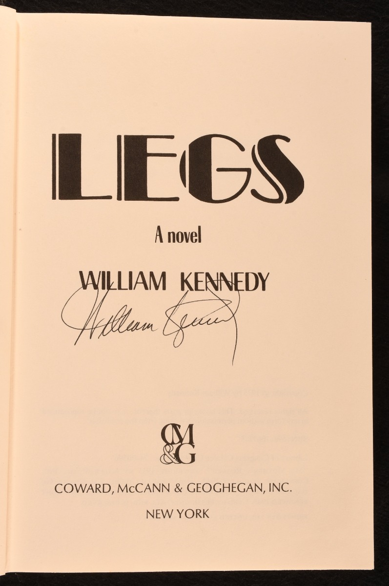 Legs by William Kennedy: Fine Cloth (1975) First edition., signed by ...