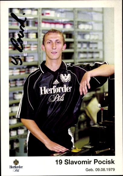 Autogrammkarte Fußballer Slavomir Pcisk, Preußen Münster, Autogramm ...