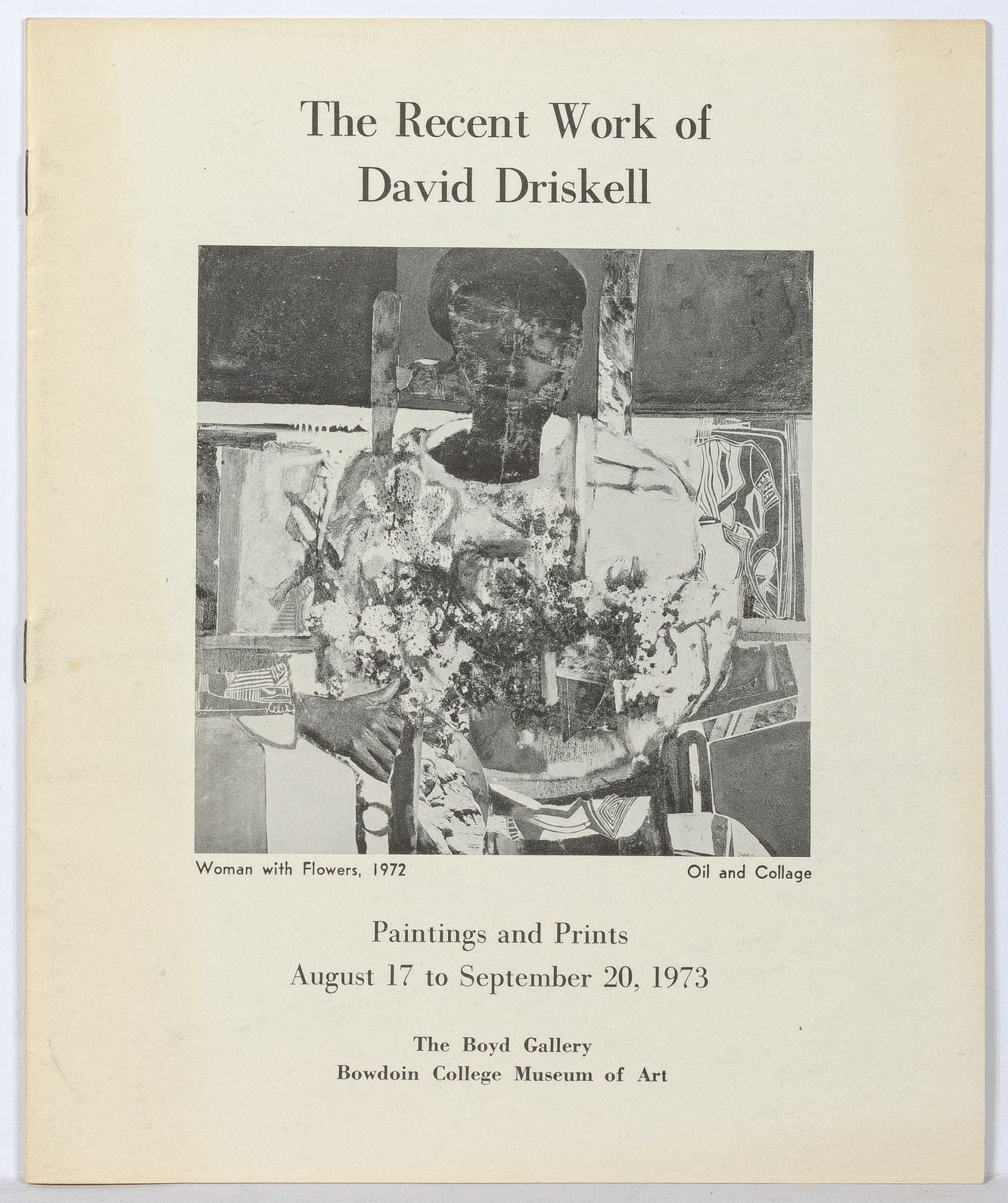 [Exhibition catalog]: The Recent Work of David Driskell: Paintings and ...