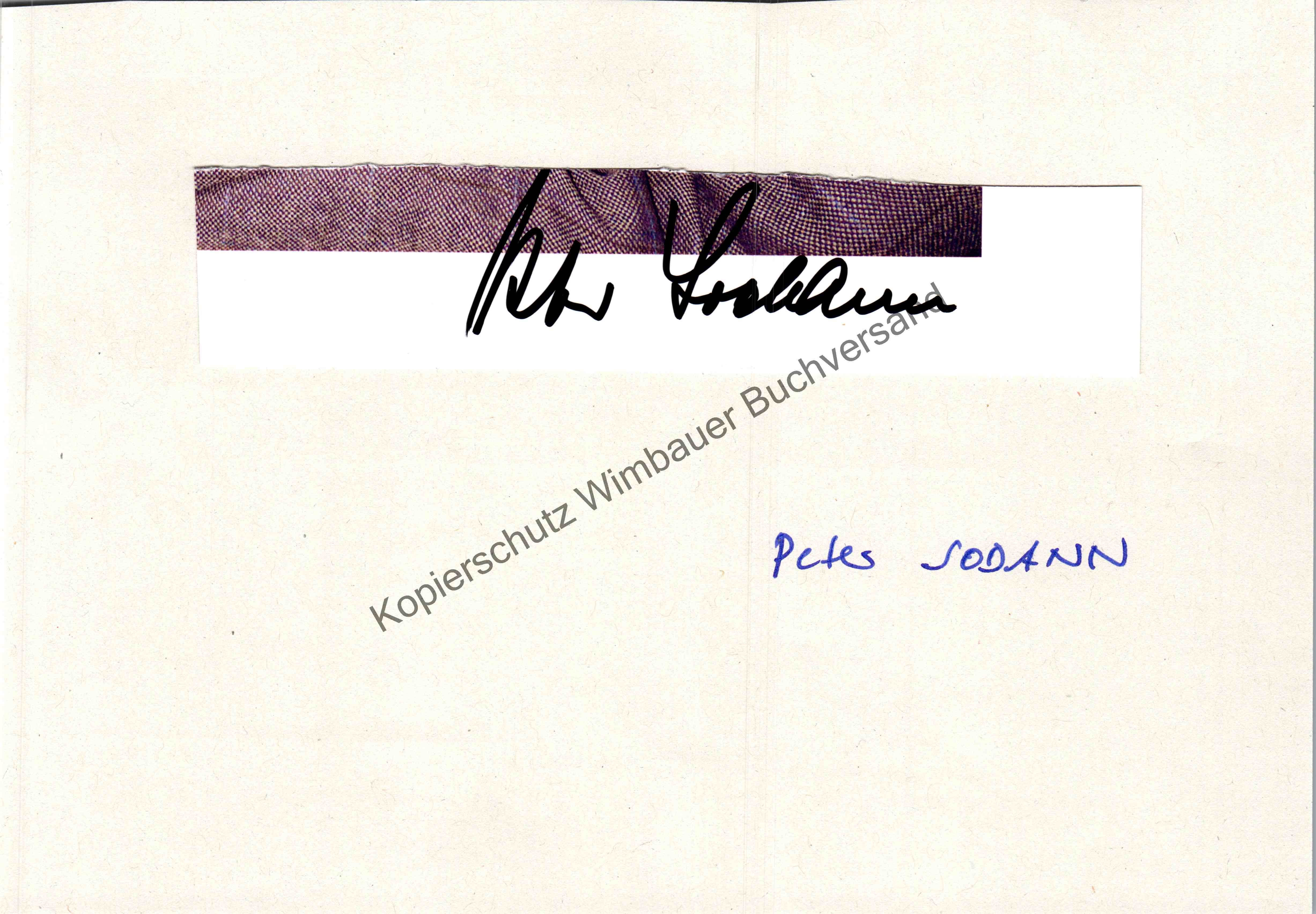 Original Autogramm Peter Sodann /// Autograph signiert signed signee ...