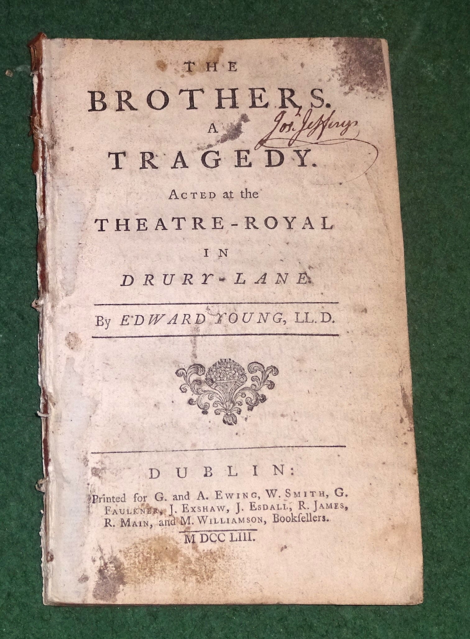 The brothers. A tragedy. Acted at the Theatre-Royal in Drury-lane. by ...