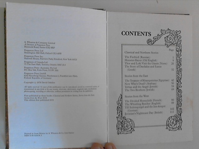 The Wheaton Book of Myths and Legends von Oakden, David:: Befriedigend ...