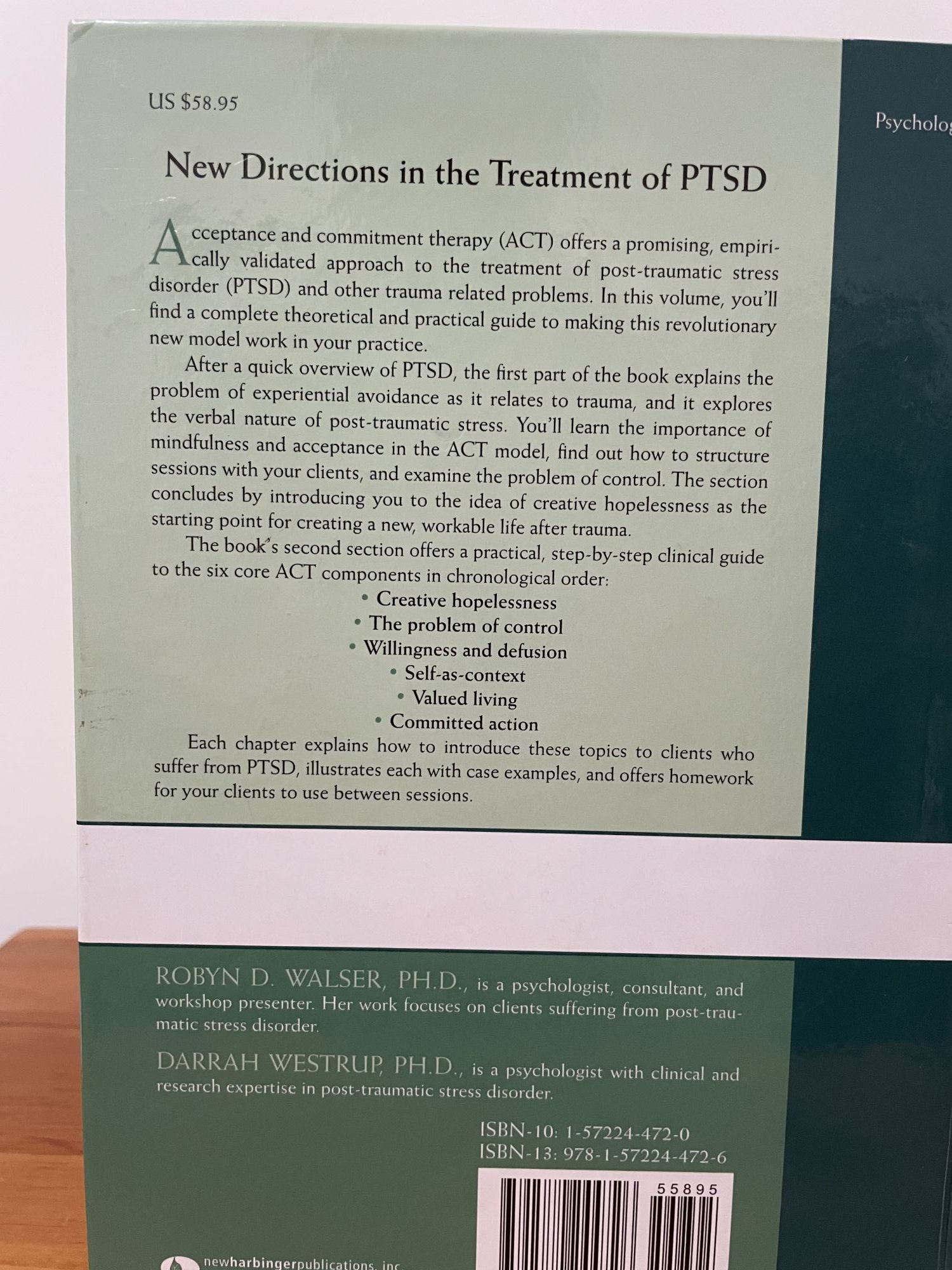 Acceptance and Commitment Therapy for the Treatment of Post-Traumatic ...