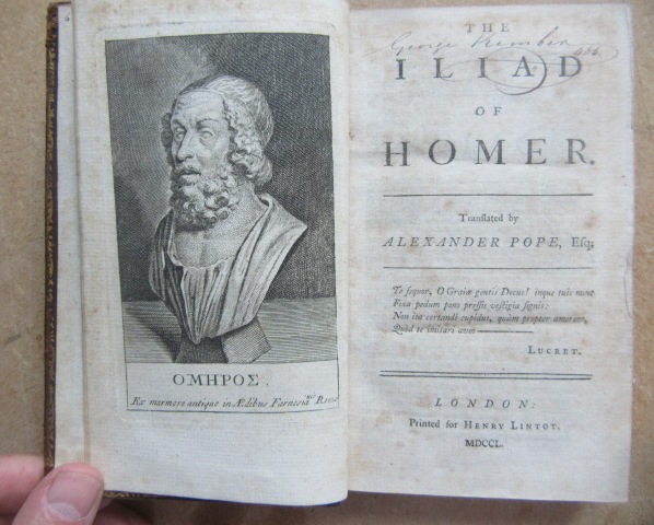 The Iliad of Homer, Translated by Alexander Pope, Esq. in 6 Volumes by ...
