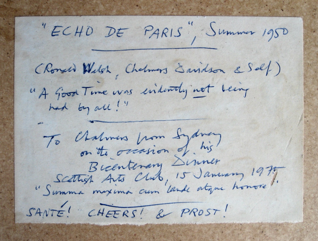 Serious Drinking! - Paris '50 RW, CD, SGS; or, Echo de Paris: [pen-and ...
