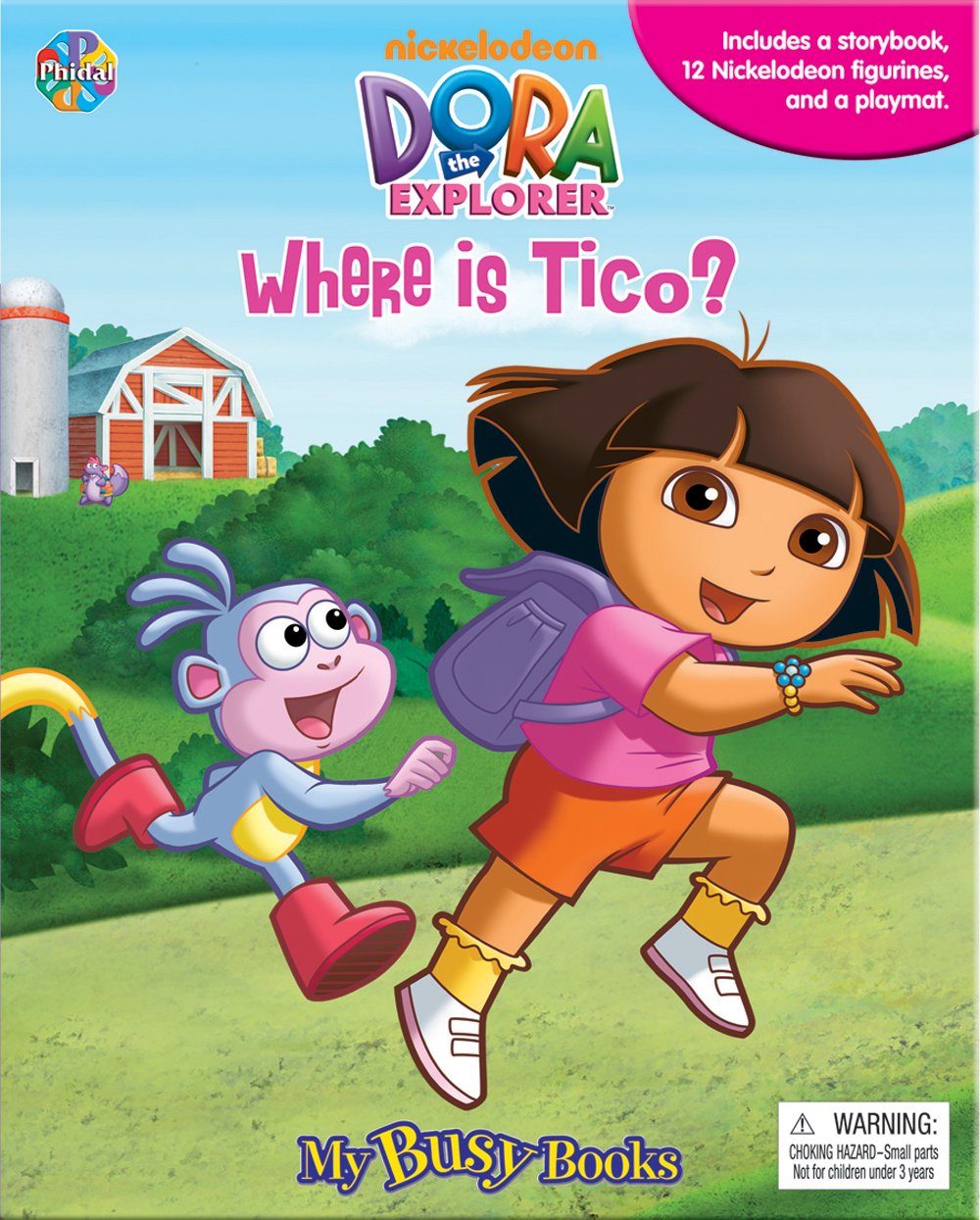 Dora the Explorer - Where is Tico? - Storybook Playset w/ 12 Figures (My Busy Books) by Phidal ...