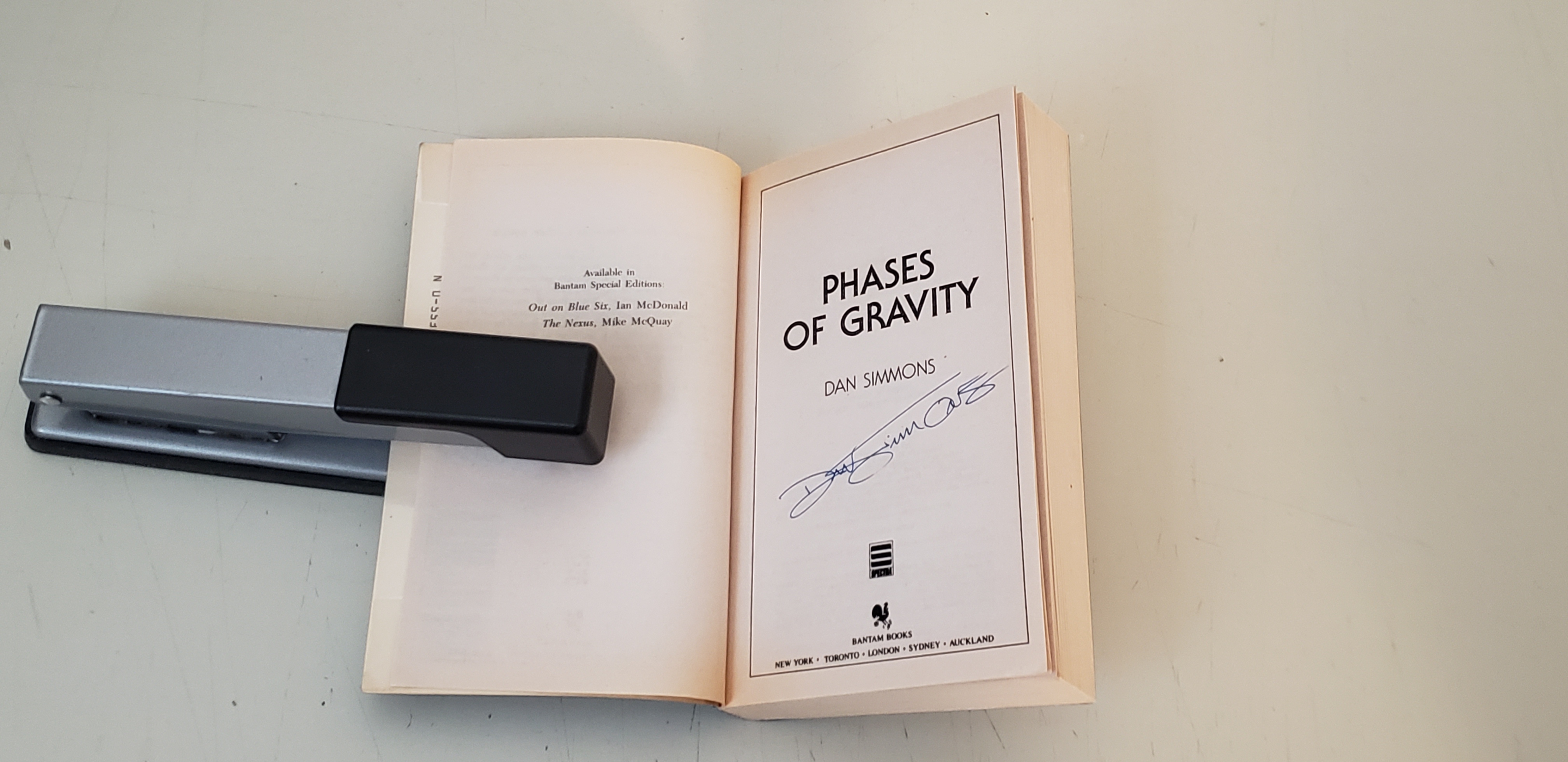 Phases Of Gravity: Signed by Simmons, Dan: Near Fine Mass Market ...