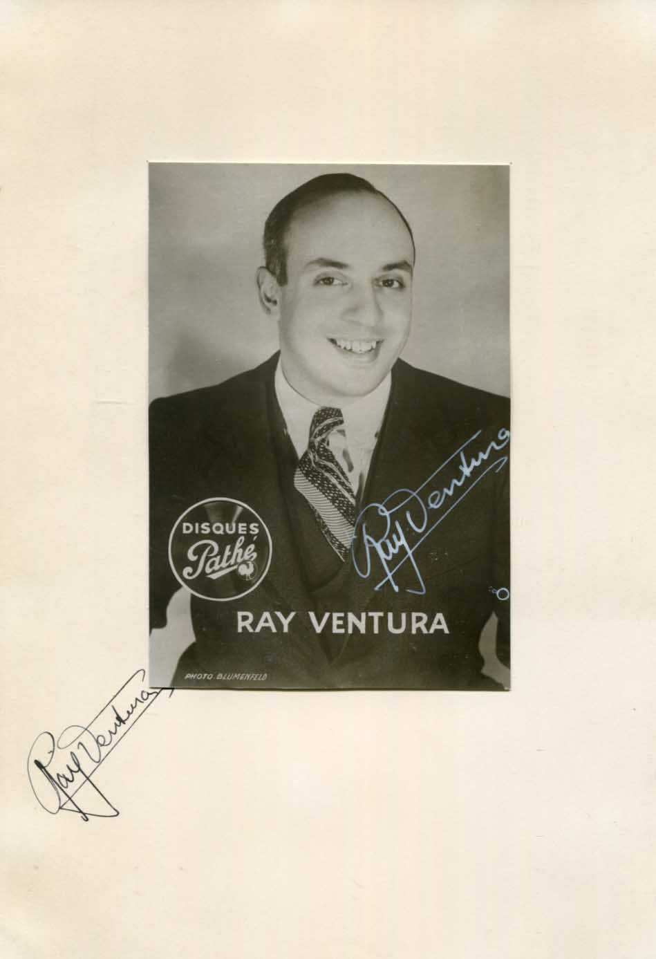 Ray Ventura Autograph by Ray Ventura: Signed by Author(s) Photograph ...